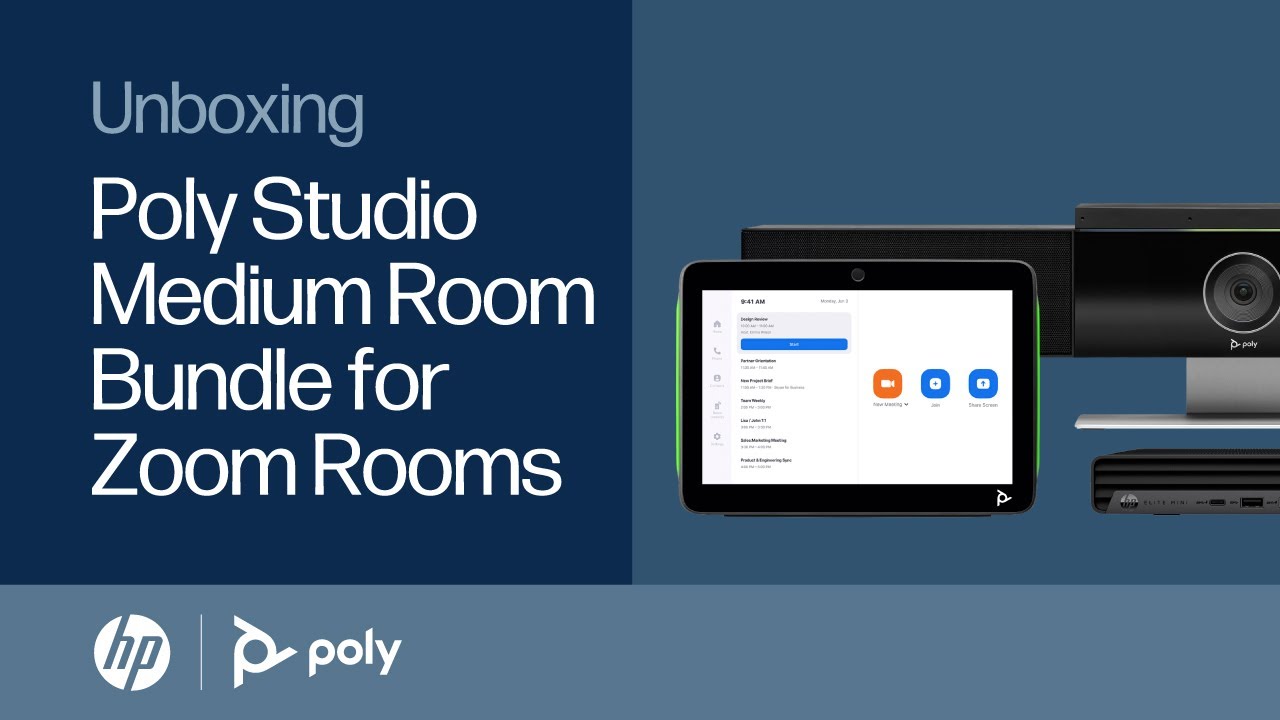 Poly Studio Medium Room Bundle for Zoom Rooms | HP Support - YouTube