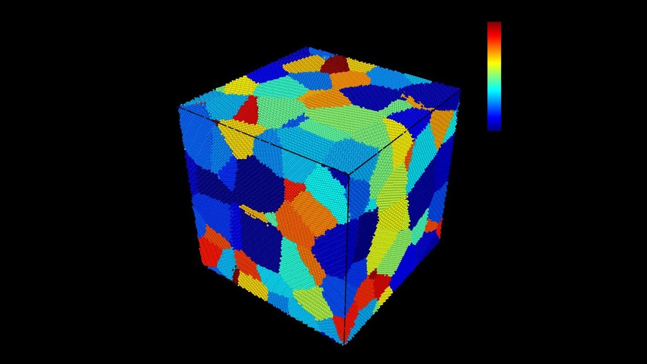 MD Grain Growth Simulation - YouTube
