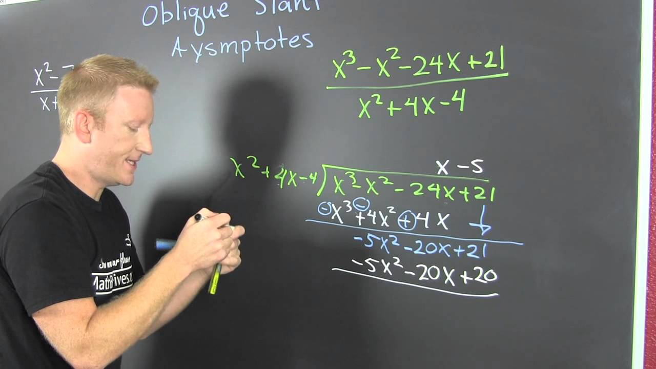 Oblique and Slant Asymptotes for Rational Expressions - YouTube