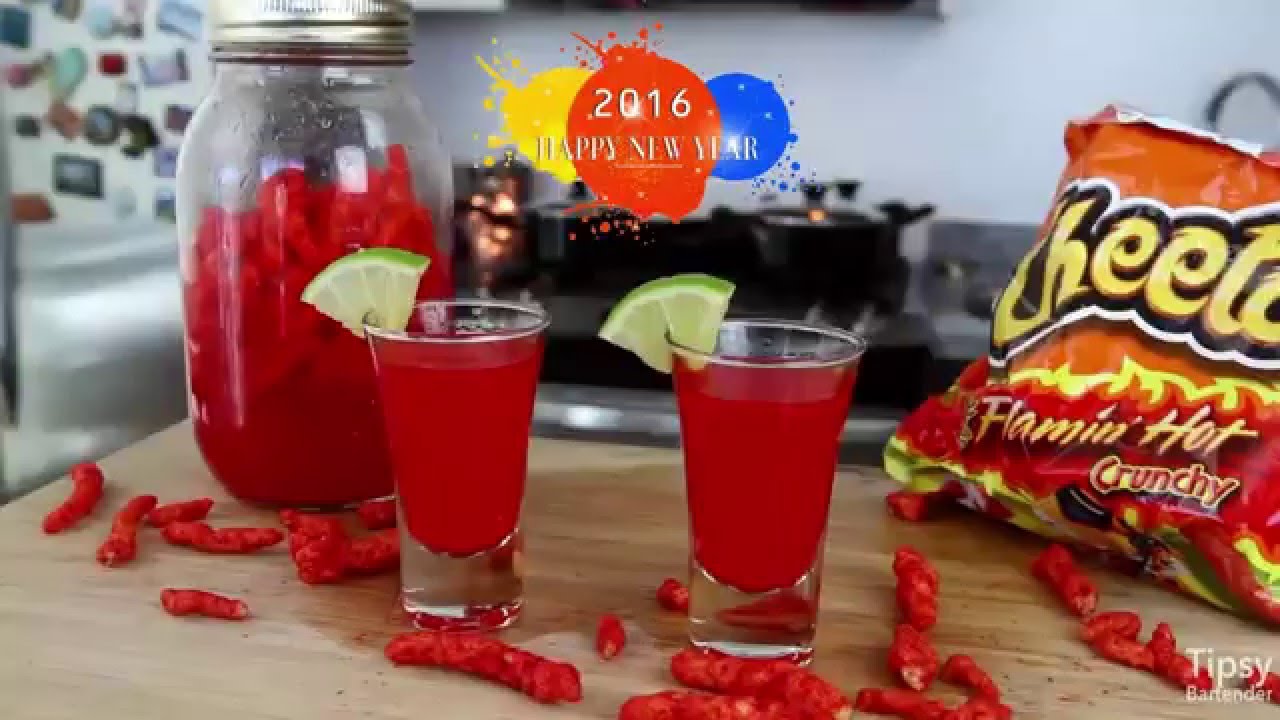 SPICY FLAMIN HOT Cheetos with TEQUILA shots - YouTube