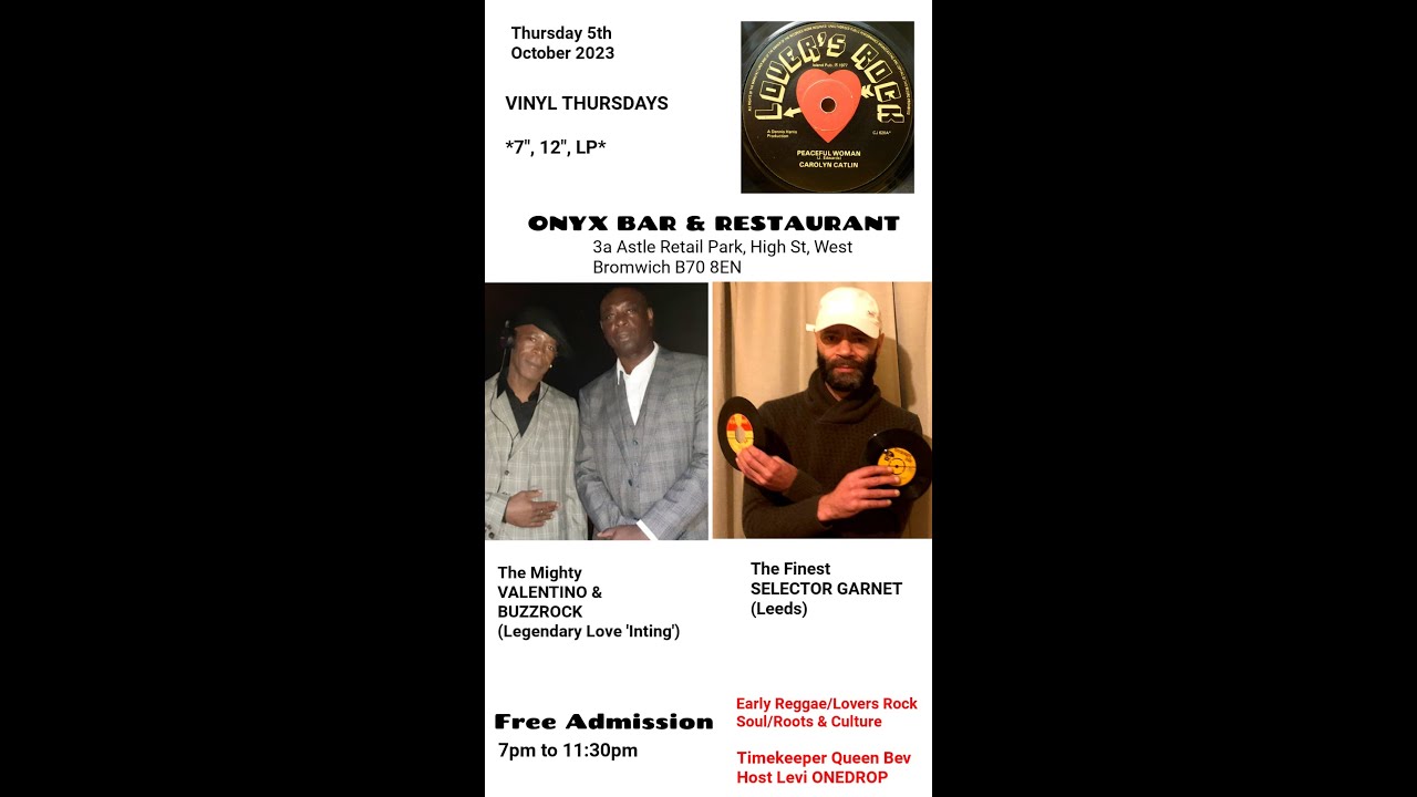 VINYL THURSDAYS VALENTINO & BUZZROCK LOVE INTING & SELECTOR GARNET ...