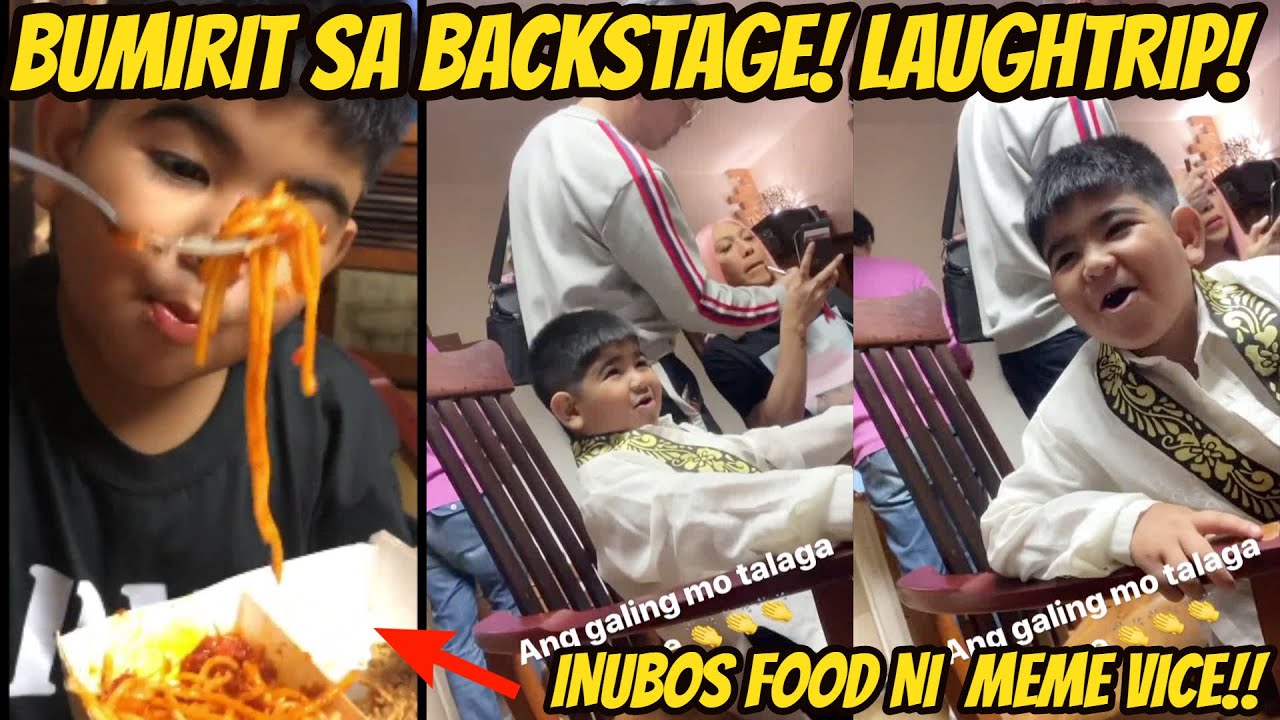YORME BUMIRIT ng KANTA Backstage! Yorme UBOS ang DALANG PAGKAIN ni VICE ...