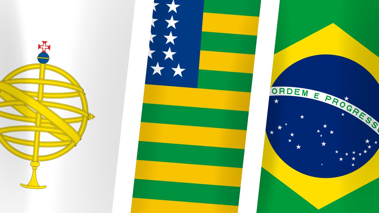 The Brazilian flag evolved throughout history from 1645 to 1992 - YouTube