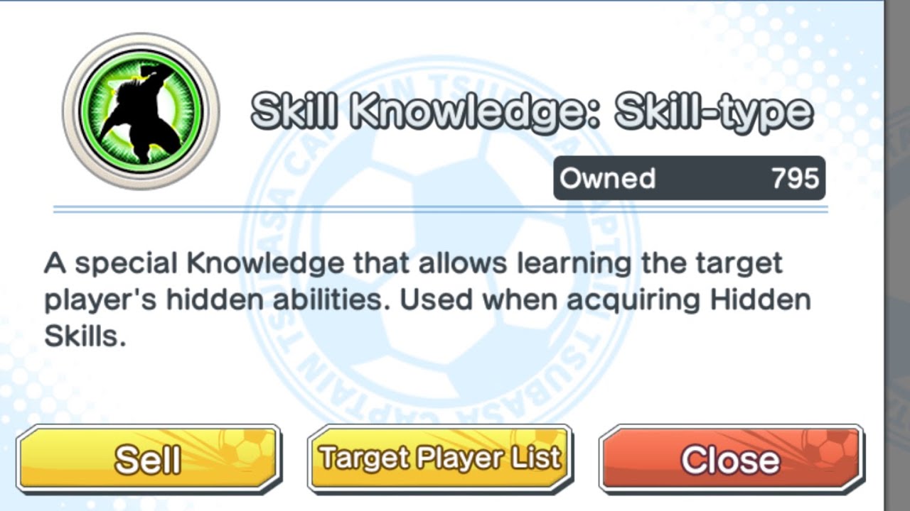 Soru - Cevap 126: Skill Knowledge (Skill Type) Nedir? | Captain Tsubasa ...