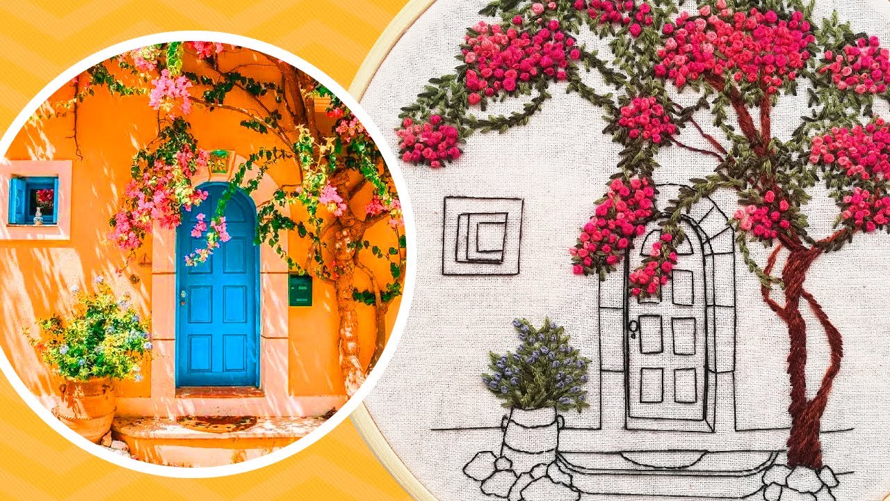 🧵 Cómo BORDAR un PAISAJE A MANO 🌳 Ideas para Bordar a Mano ...