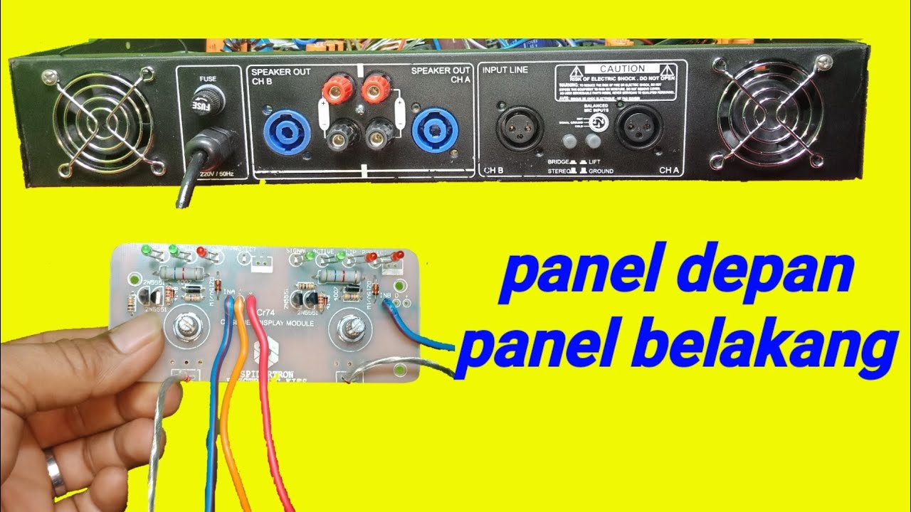 Merakit panel belakang dan depan power ampli, - YouTube