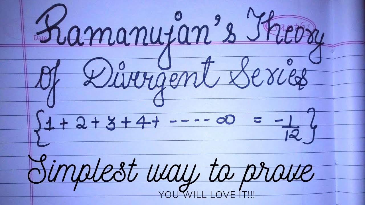 The Ramanujan Summation: 1 + 2 + 3 + ⋯ + ∞ = -1/12? WOW! - YouTube