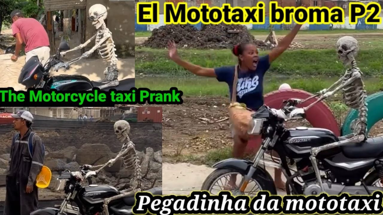 El Mototaxi broma P2 / Pegadinha do mototaxi / The motorcycle prank ...