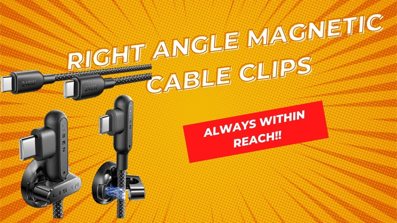 Right Angle Magnetic Cable Clips - YouTube