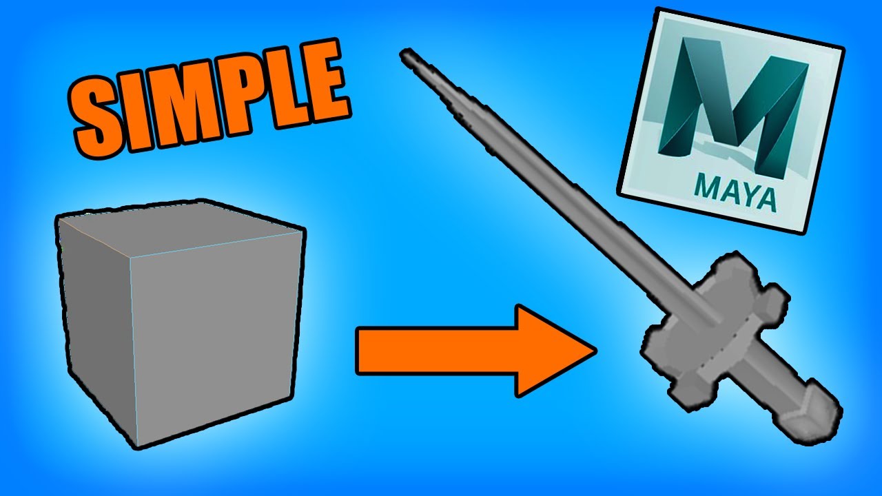 How To Make A Low Poly Sword In Maya (Reupload) - YouTube