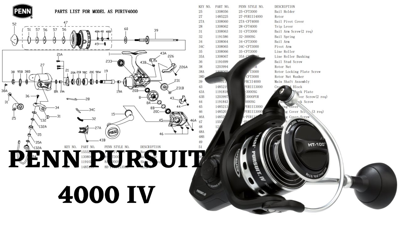 Penn Pursuit 4000 - YouTube