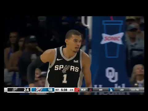 WEMB AND CHET FIRST TIME FACE TO FACE ON NBA PRESEASON GAME...