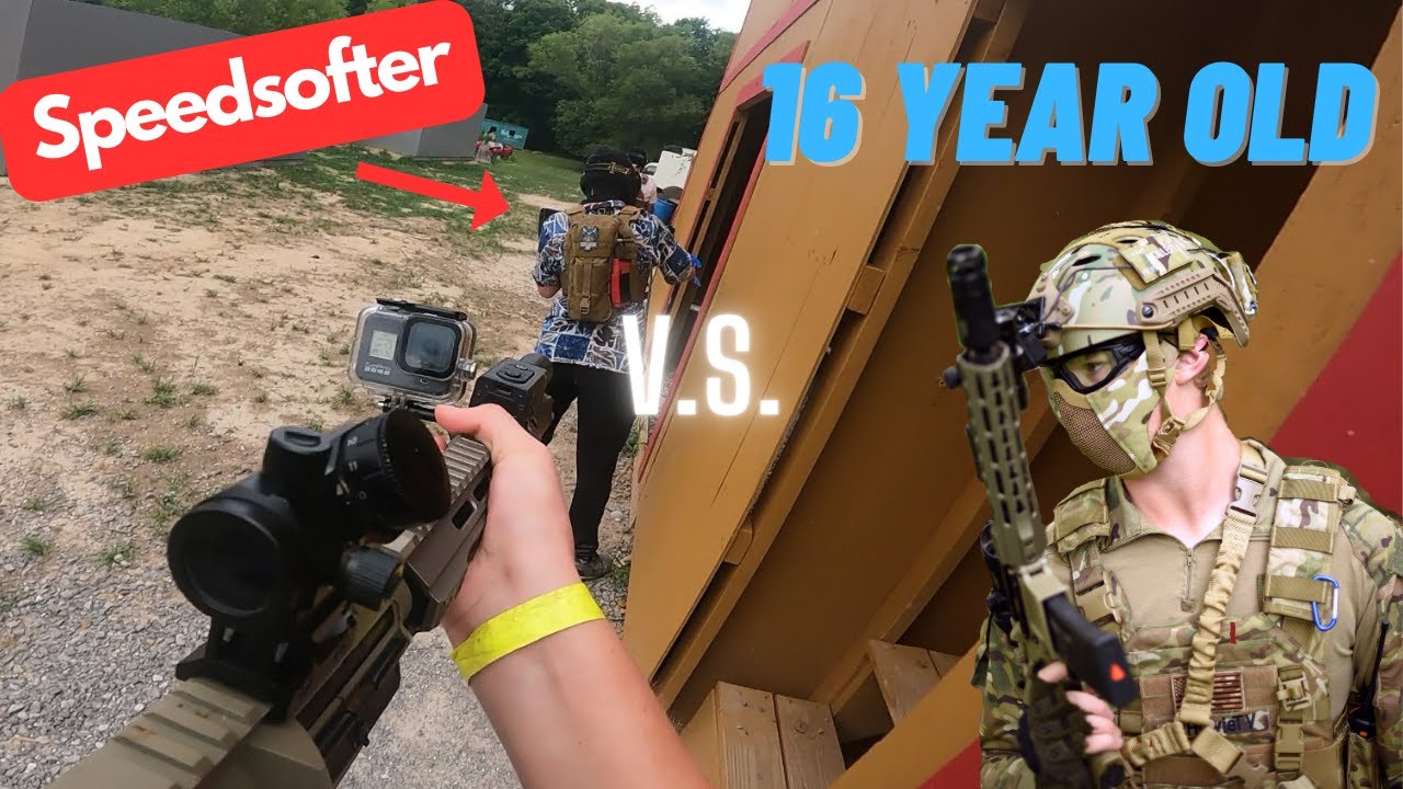 16 Year Old DESTROYS Speedsofters!! - ACS Airsoft - YouTube