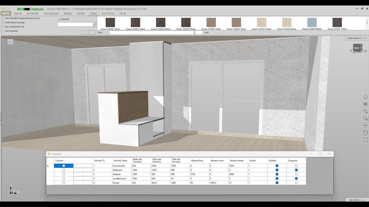 TrunCAD 20XX | Modern room divider - YouTube