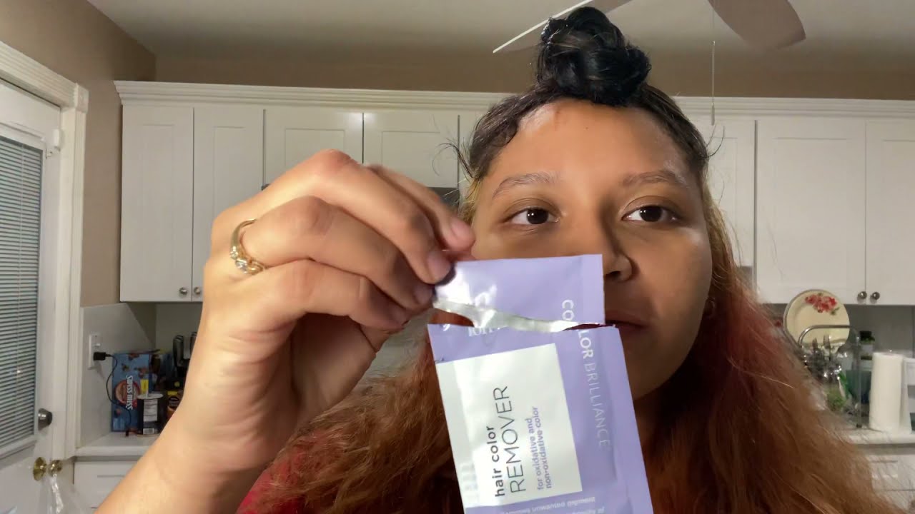 I Tried To Remove Red Hair Dye With Hair Color Remover - YouTube
