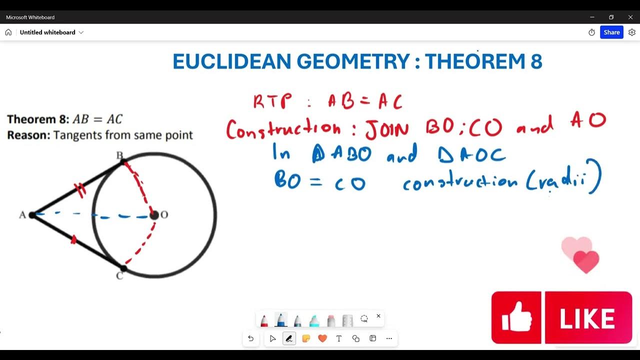 EUCLIDEAN GEOMETRY |THEOREM 8 PROOF - YouTube