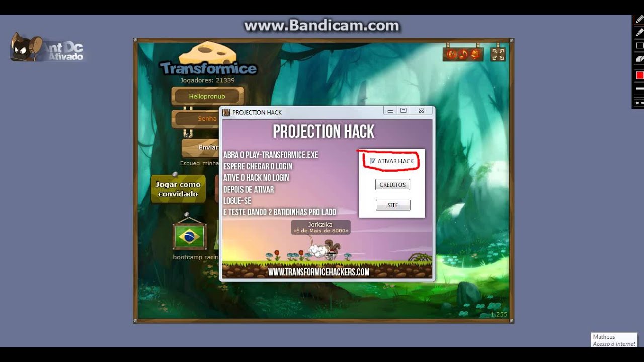 Projection hack transformice 2015 - Teleport [OFF] - YouTube