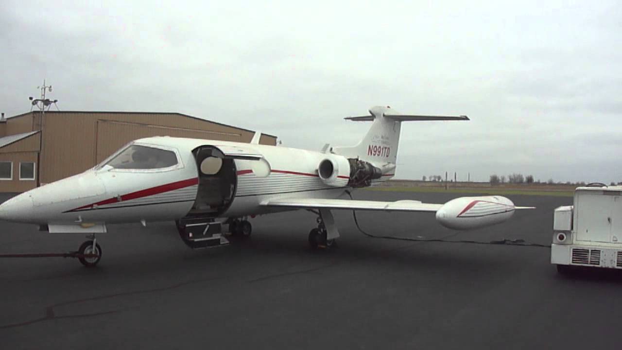 Lear 24 engine run - YouTube