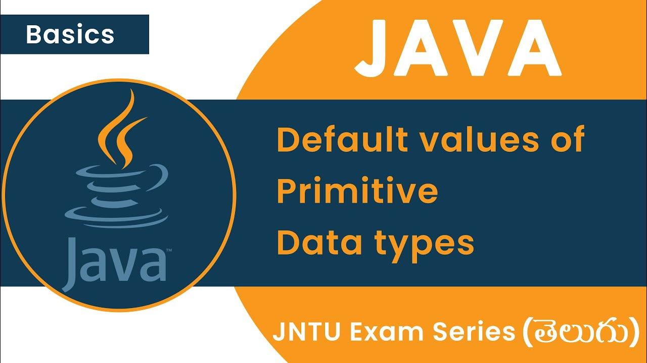 JNTU Java Exam Series: Display Default Value Of All Primitive Data Type ...