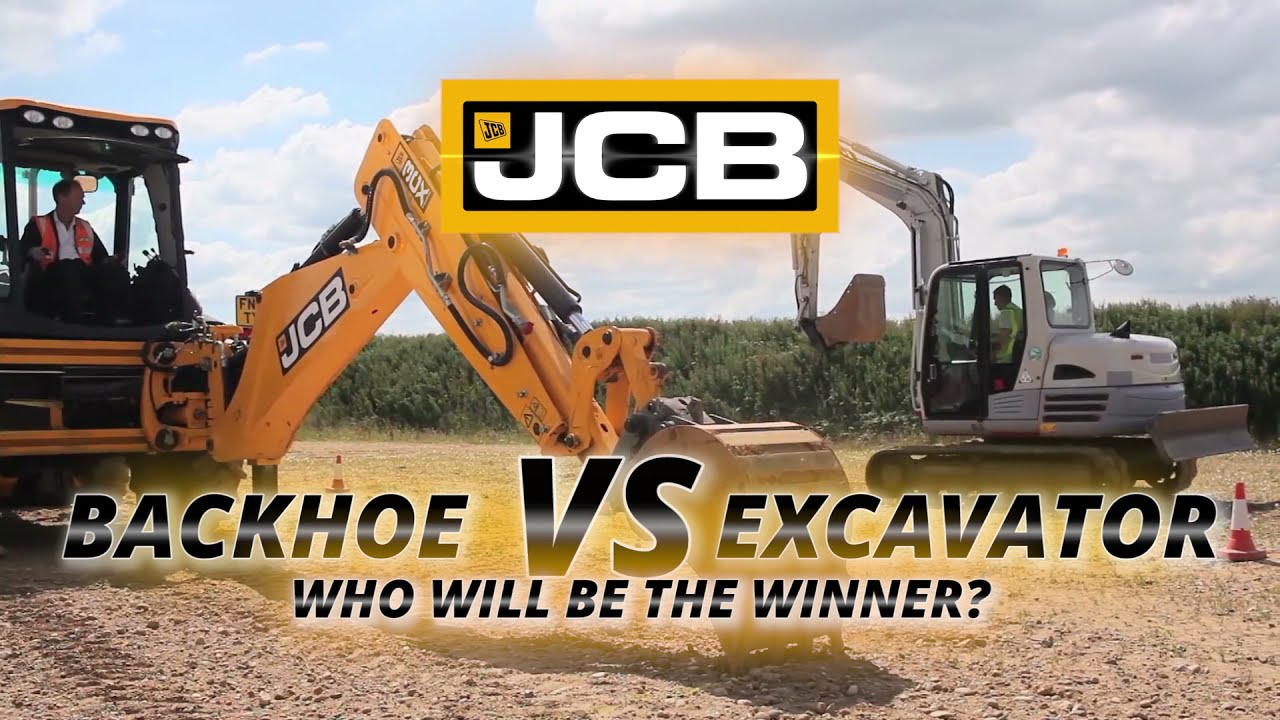 Backhoe vs Excavator on Trenching - YouTube