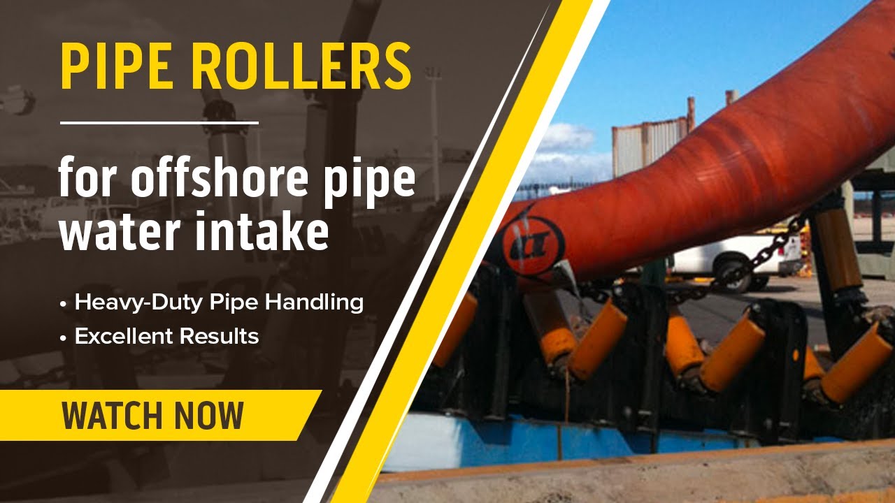 Heavy-Duty Pipe Handling Rollers For Offshore Pipe Water Intake - YouTube