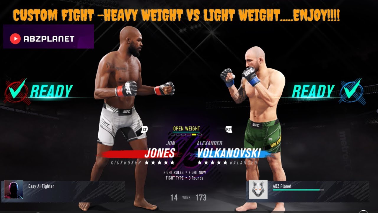 EA Sports UFC 4 UFC 4 11th June Fight Feather Weight vs Heavy Weight ...