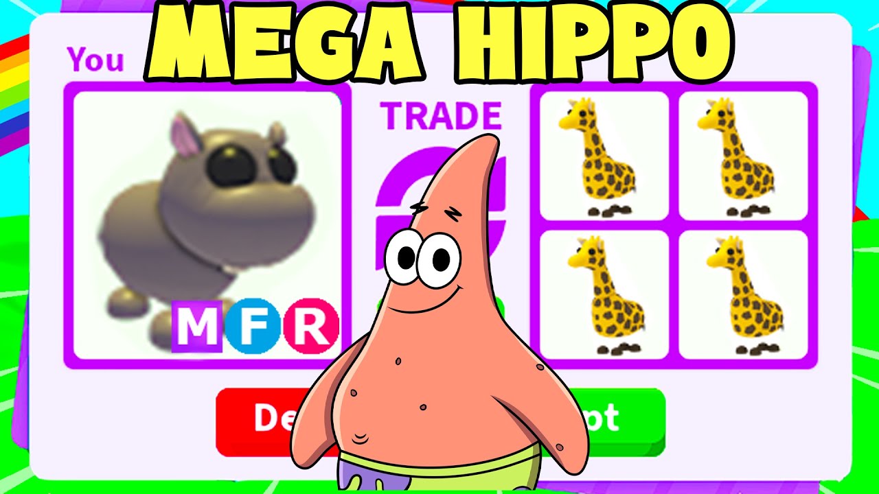 TRADING MEGA HIPPO In Adopt me Roblox! - YouTube