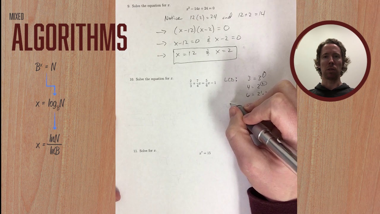 Linear, Quadratic and 7th Degree Equations - YouTube