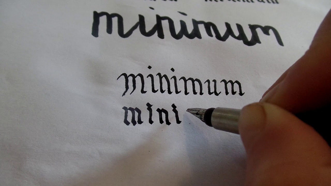 "Minimum" in 3 styles of calligraphy in under 2 minutes to relaxing ...