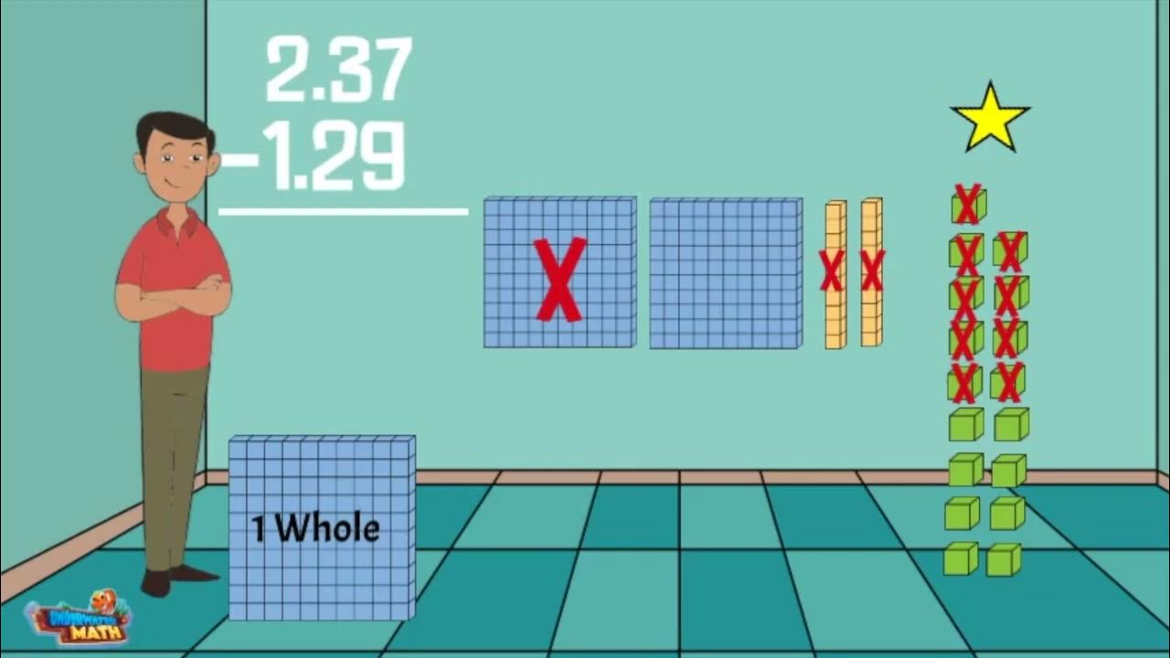 Subtract Decimals Using Models | 5th Grade Math - YouTube
