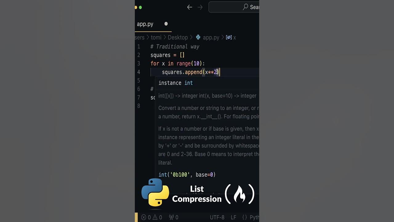 Python List Comprehensions in Seconds - YouTube