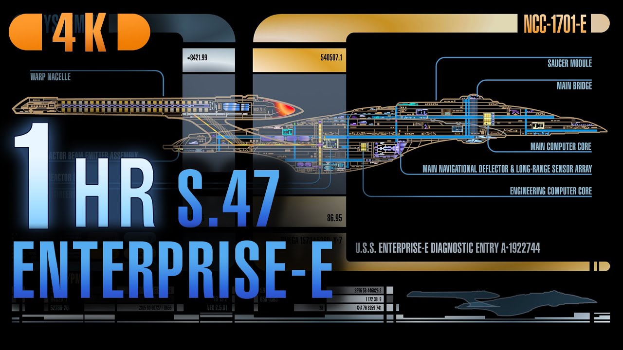 System47: Enterprise-E Schematics • 1-Hour Loop in 4K [from ver. 2.5.01 ...