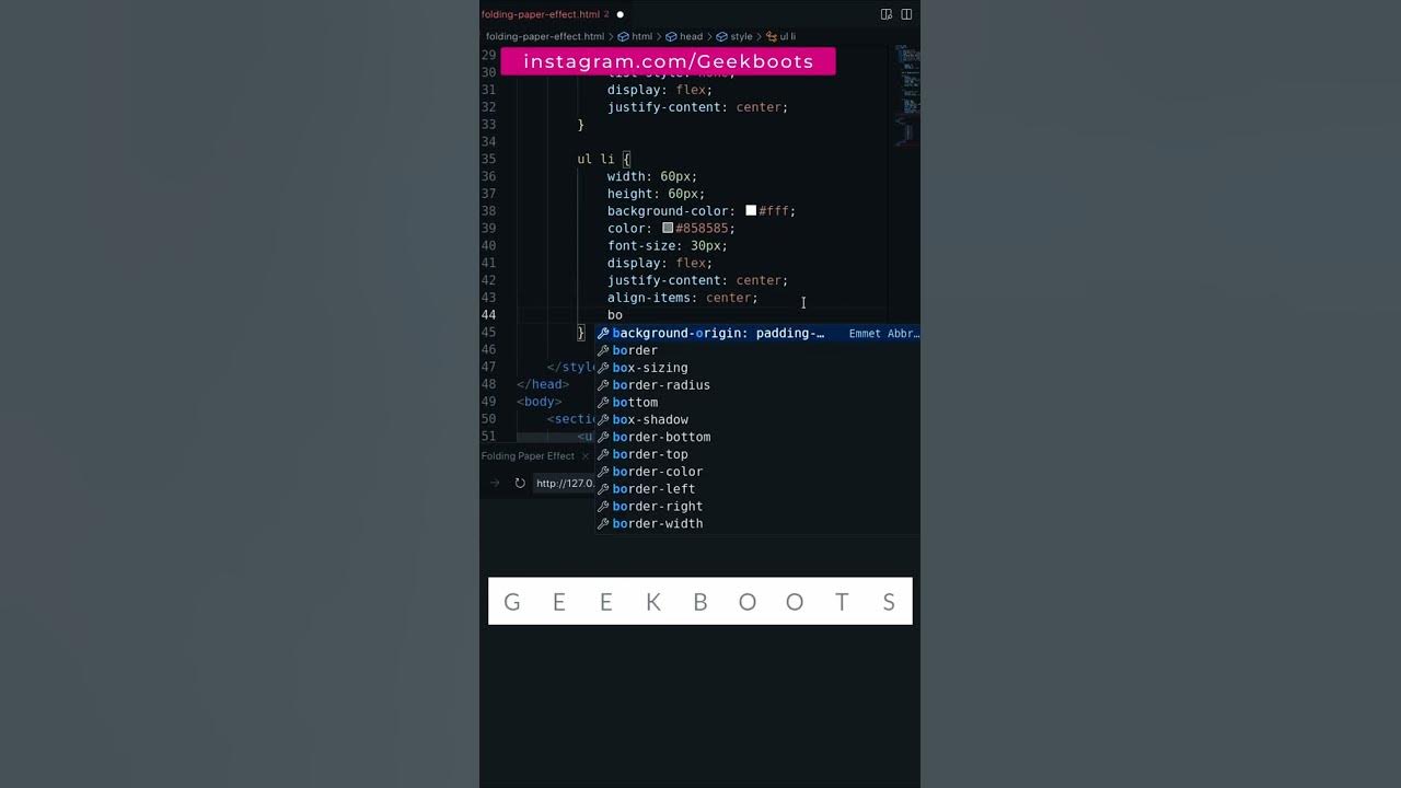 How To Create Folding Paper Effect Using Pure Css Geekboots Youtube