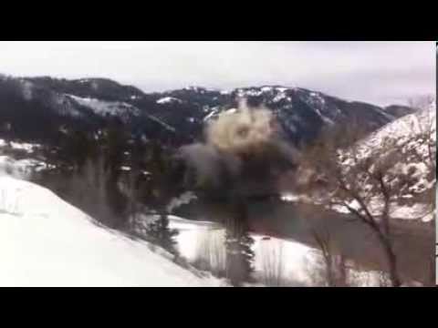 Hoback Junction bridge demolition - YouTube