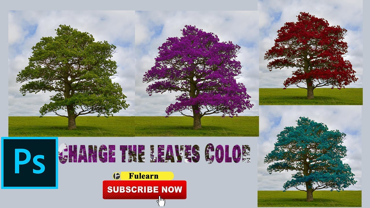 How to change Tree Leaves Color in Photoshop - YouTube