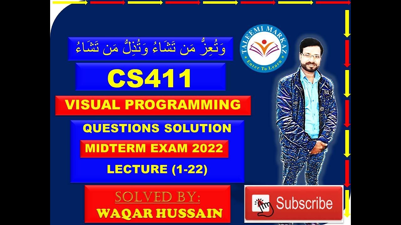 CS411 MidTerm Exam Question and Solution by taleemi markaz - YouTube