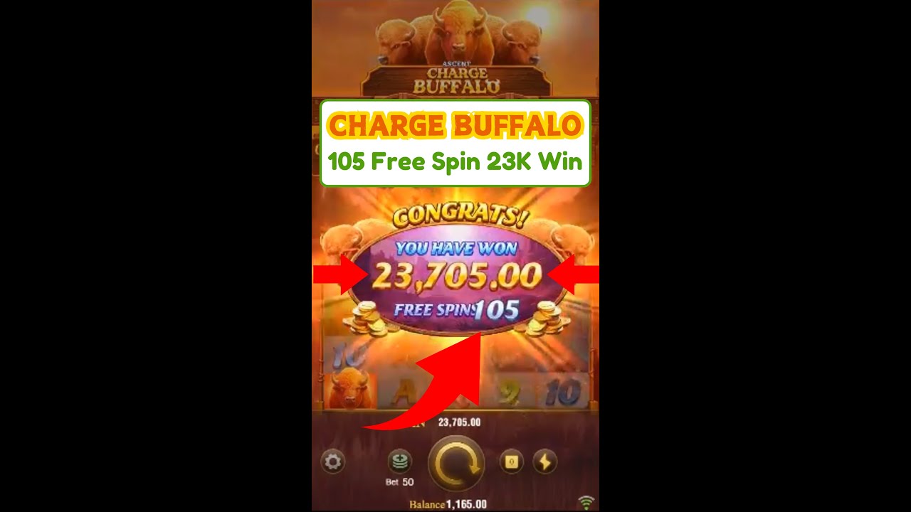 Charge Buffalo 105 Free Spin 23K Win Tricks😱🤑|| Charge Buffalo JILI ...
