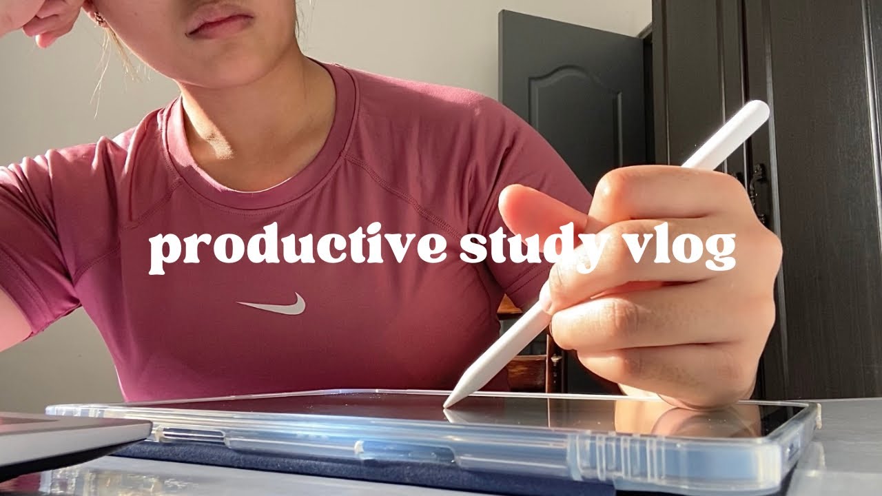 🎧 study vlog ★ !! productive, waking up at 4 am, highlighting, ipad ...