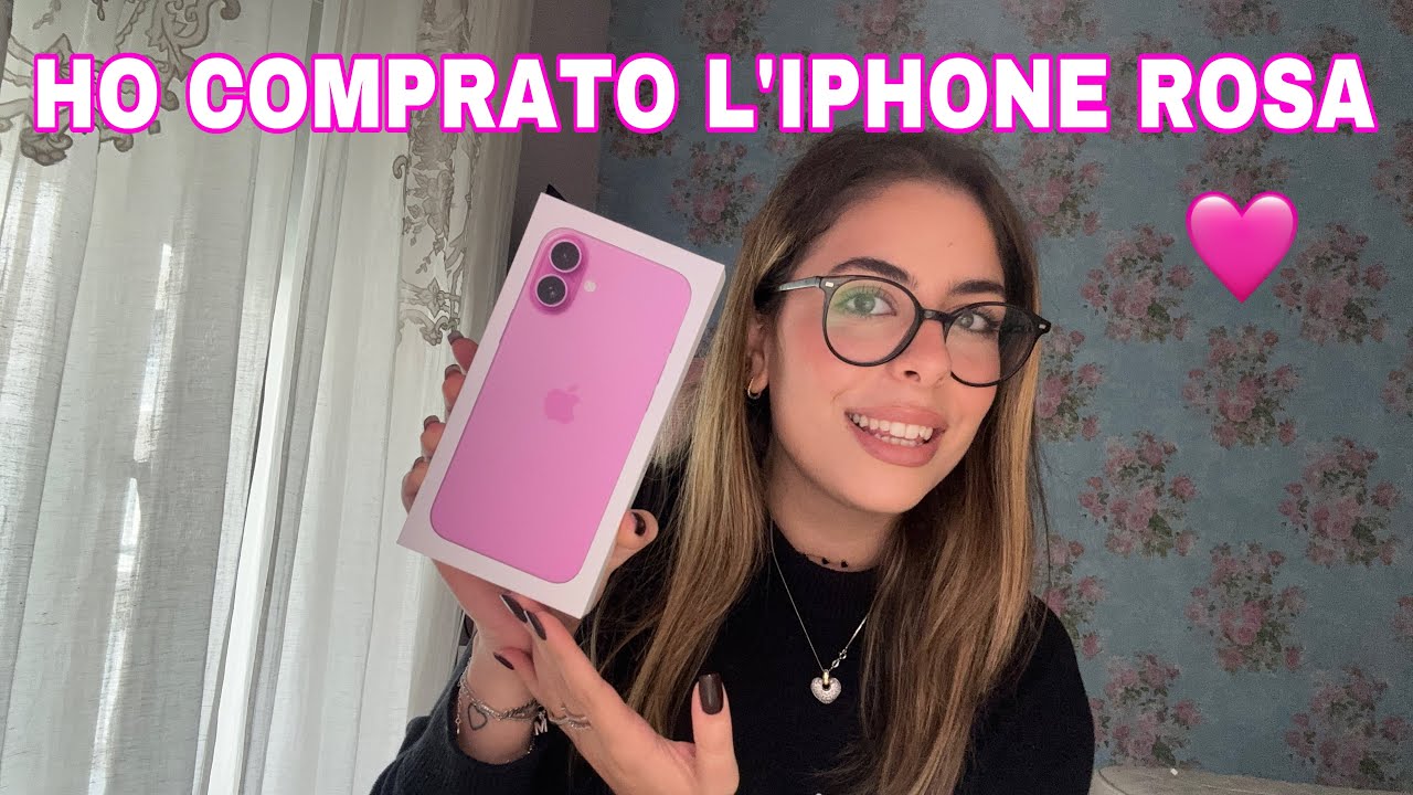 APRIAMO IL NUOVO IPHONE 16 PLUS ROSA 🩷- VLOG - YouTube