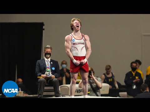 Gage Dyer championship floor routine — 2021 NCAA men's gymnastics championship