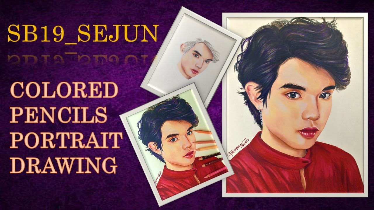 SB19 SEJUN Portrait Colored Pencils Drawing [Philippines] - YouTube