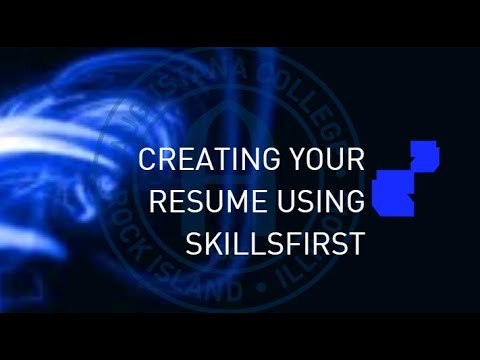 Video How to Create a Resume using SkillsFirst - YouTube