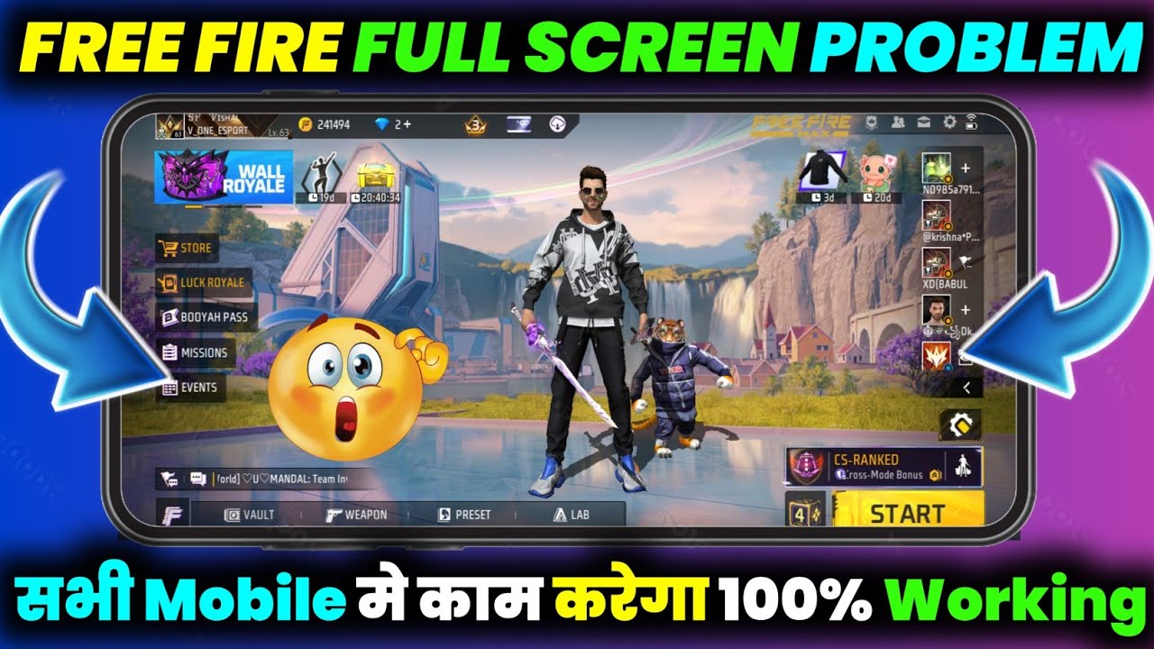 Free Fire game mein screen chhota ho gaya display small problem free fire | Screen Problem Free ...