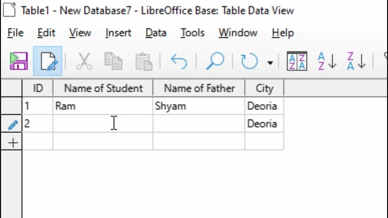 How to create a form in Libre Base Data Base@COMPUTEREXCELSOLUTION - YouTube