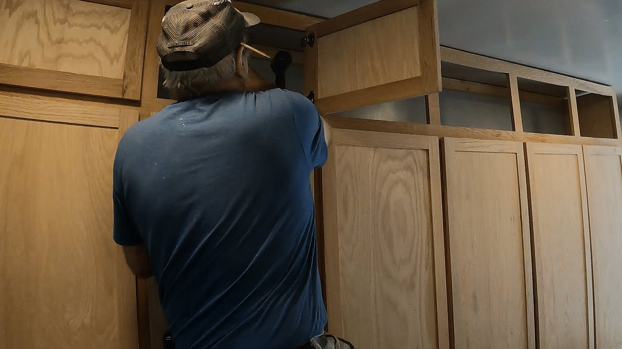 Camarata castle cabinet doors in entryway container - YouTube