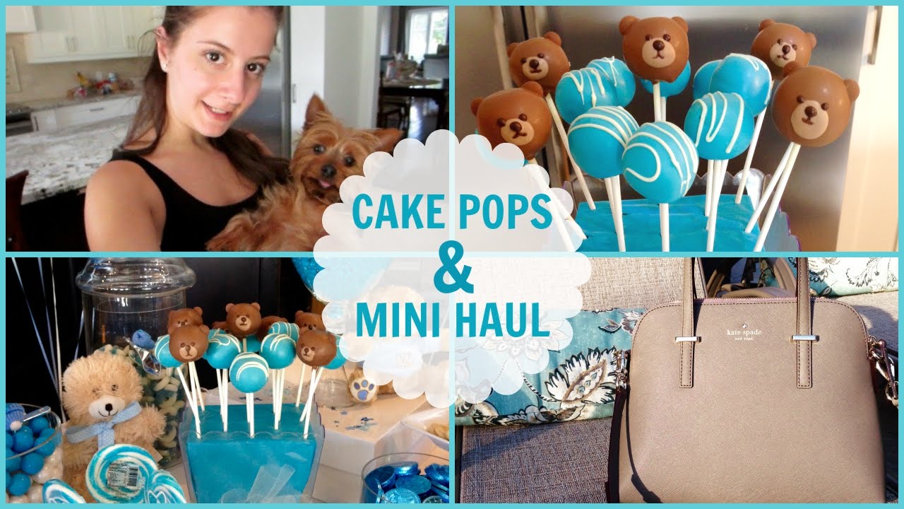 TEDDY BEAR CAKE POPS + MINI HAUL - YouTube