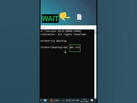 How To Delete Files Using Cmd | - YouTube