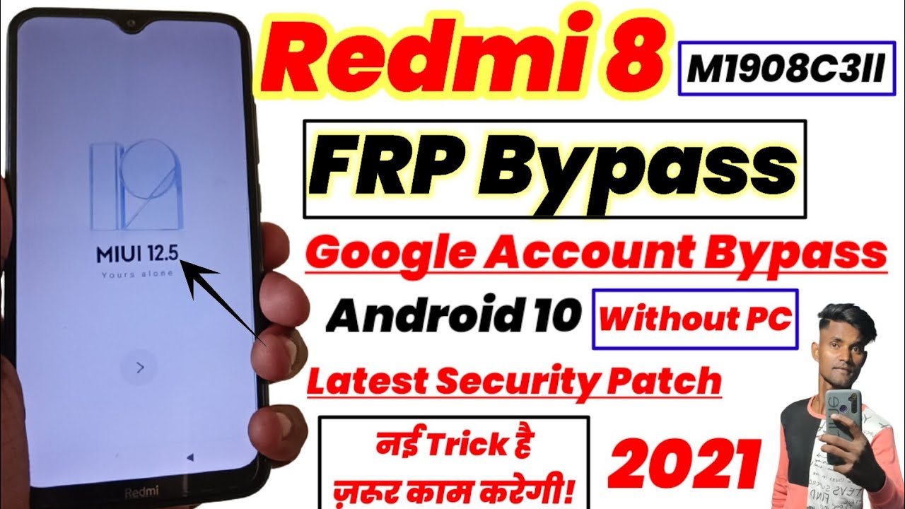 Redmi 8 FRP Bypass Without PC | MIUI 12.5 | Redmi 8 (M1908C3ll) Gmail ...