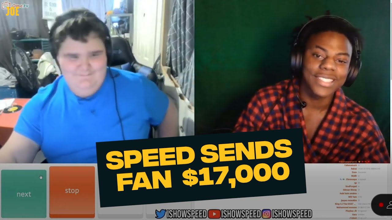 IShowSpeed gifts fan $17,000 after learning what diabetes is - YouTube