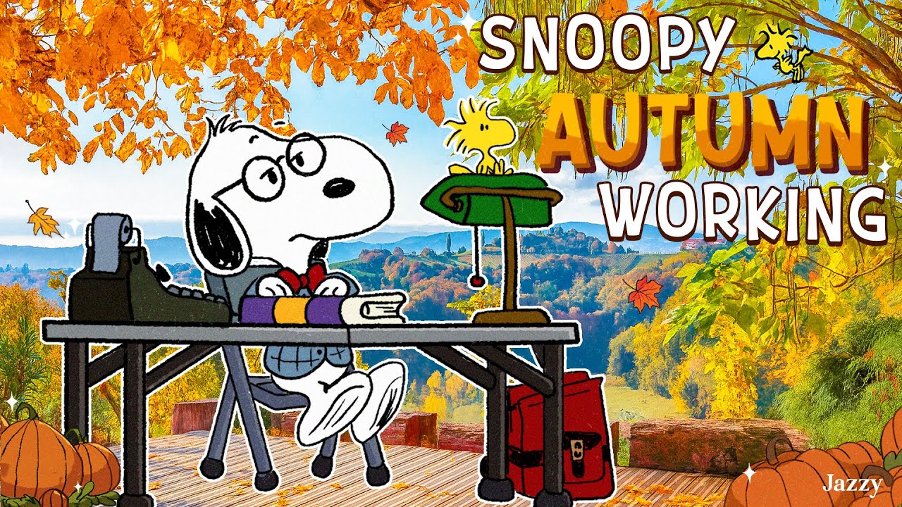 Morning Focus with Snoopy 🍂☕| Smooth Jazz to Work, Read & Relax by ...